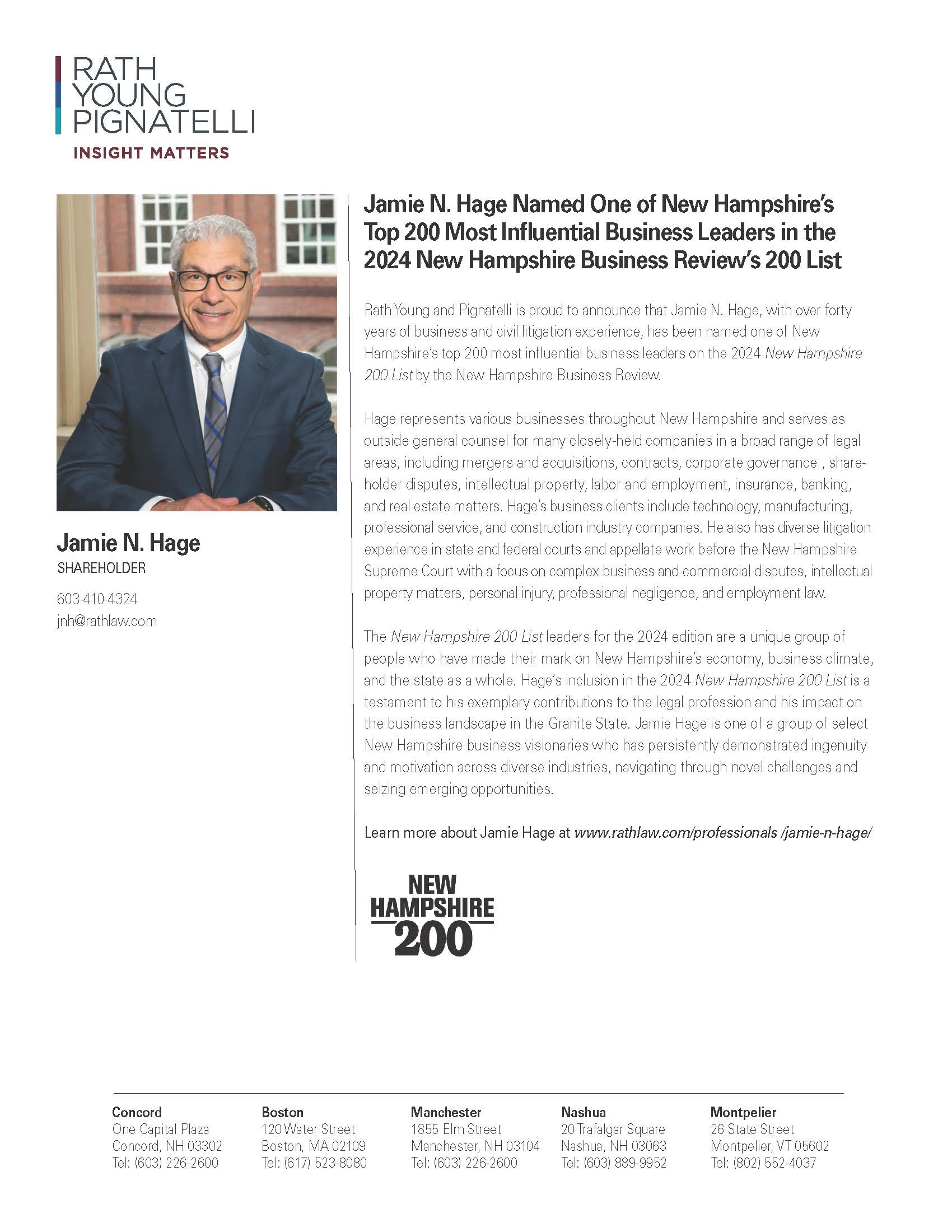 Jamie N. Hage And Michael A. Pignatelli Named New Hampshire's Top 200 ...